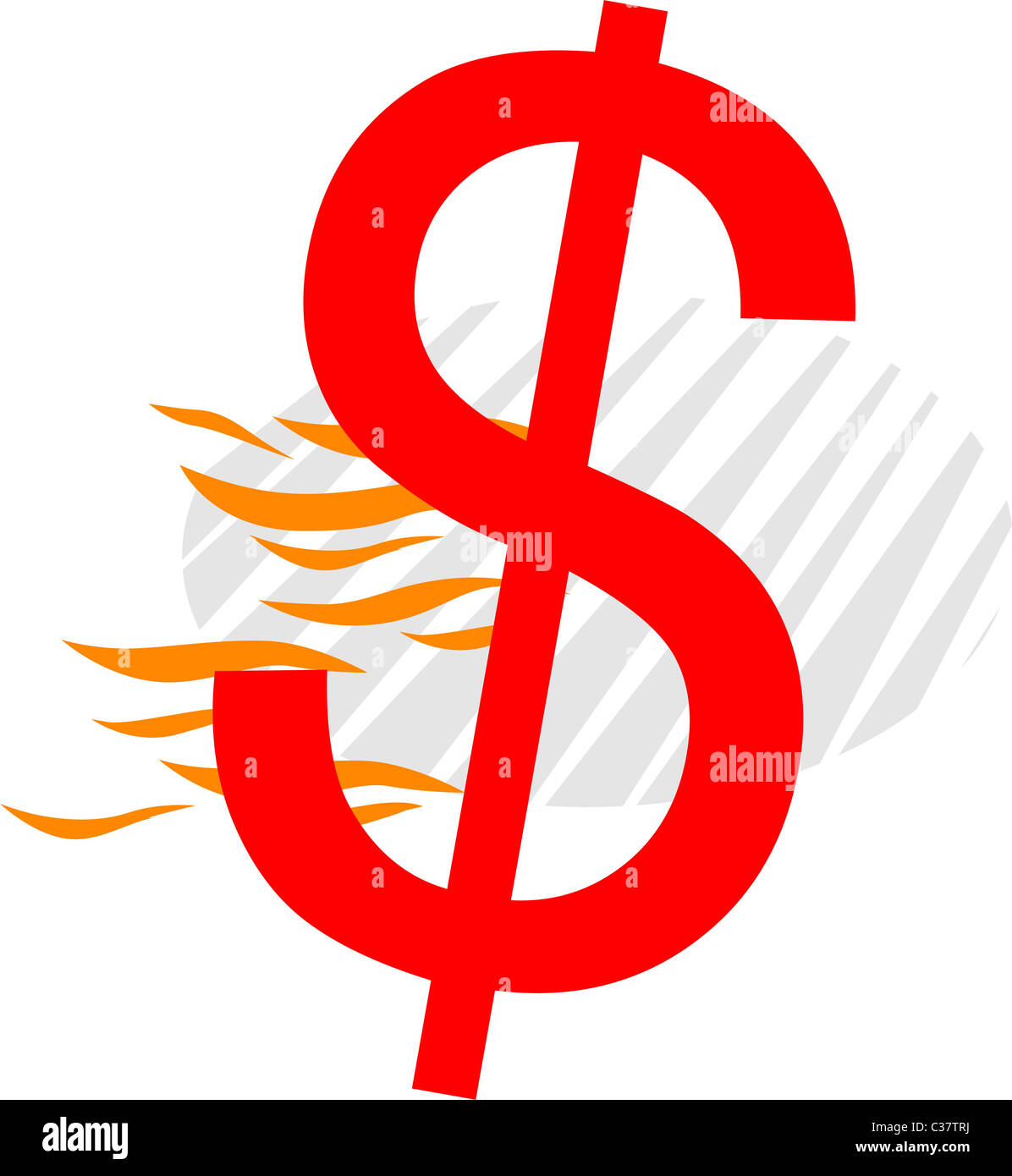 Illustration of red dollar symbol Stock Photo - Alamy