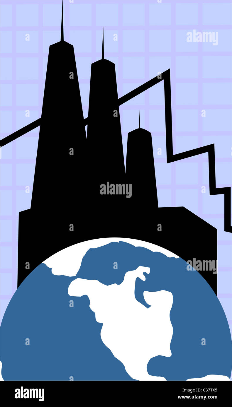 globe and graph Stock Photo - Alamy