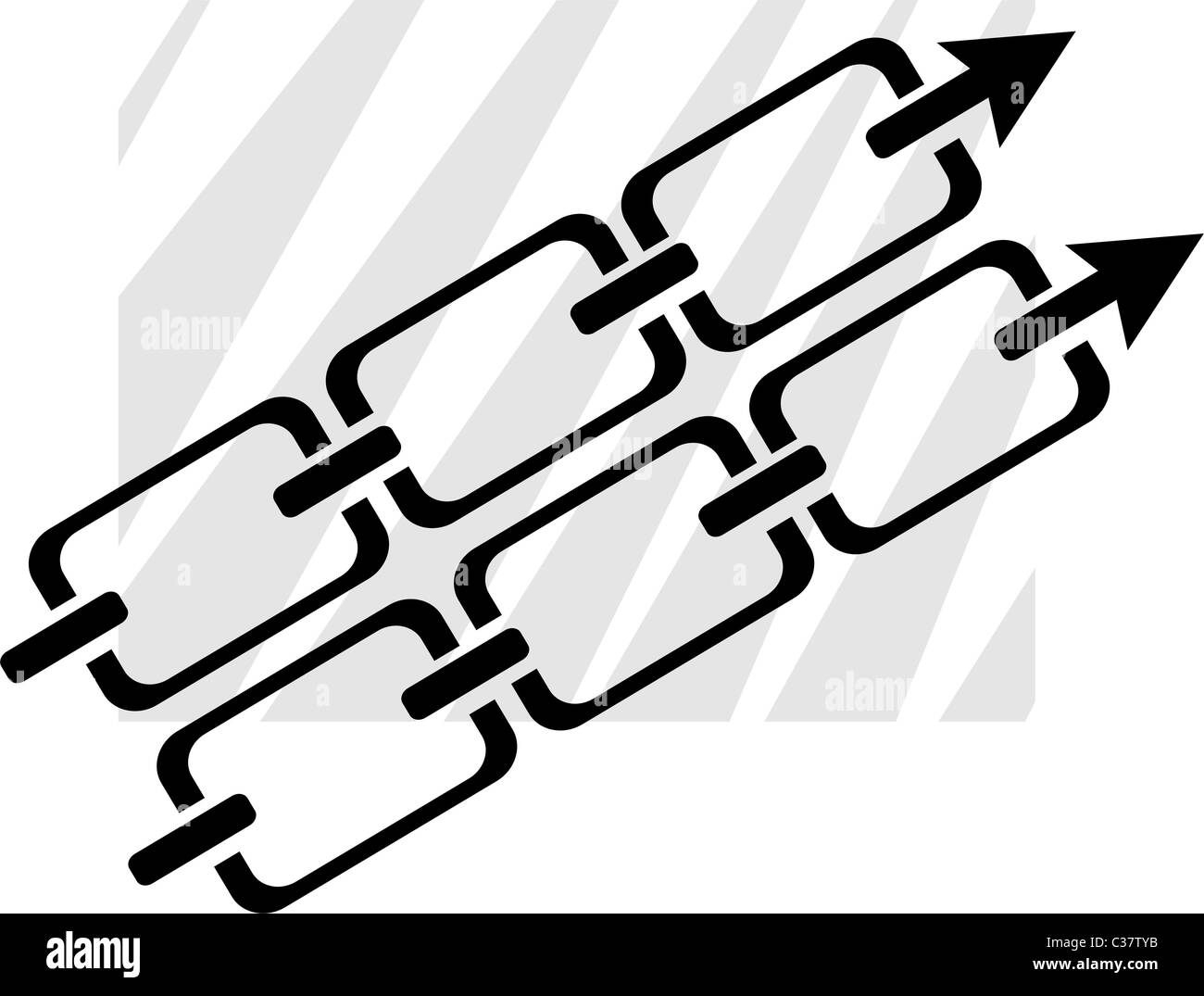 chain and arrows Stock Photo - Alamy