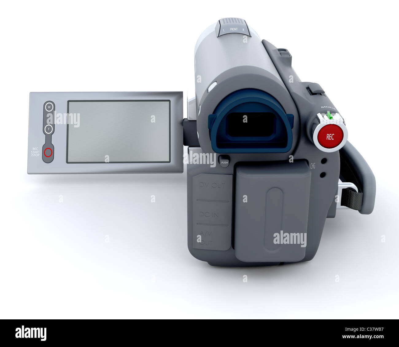 3D Handy camera isolated over a white background Stock Photo - Alamy