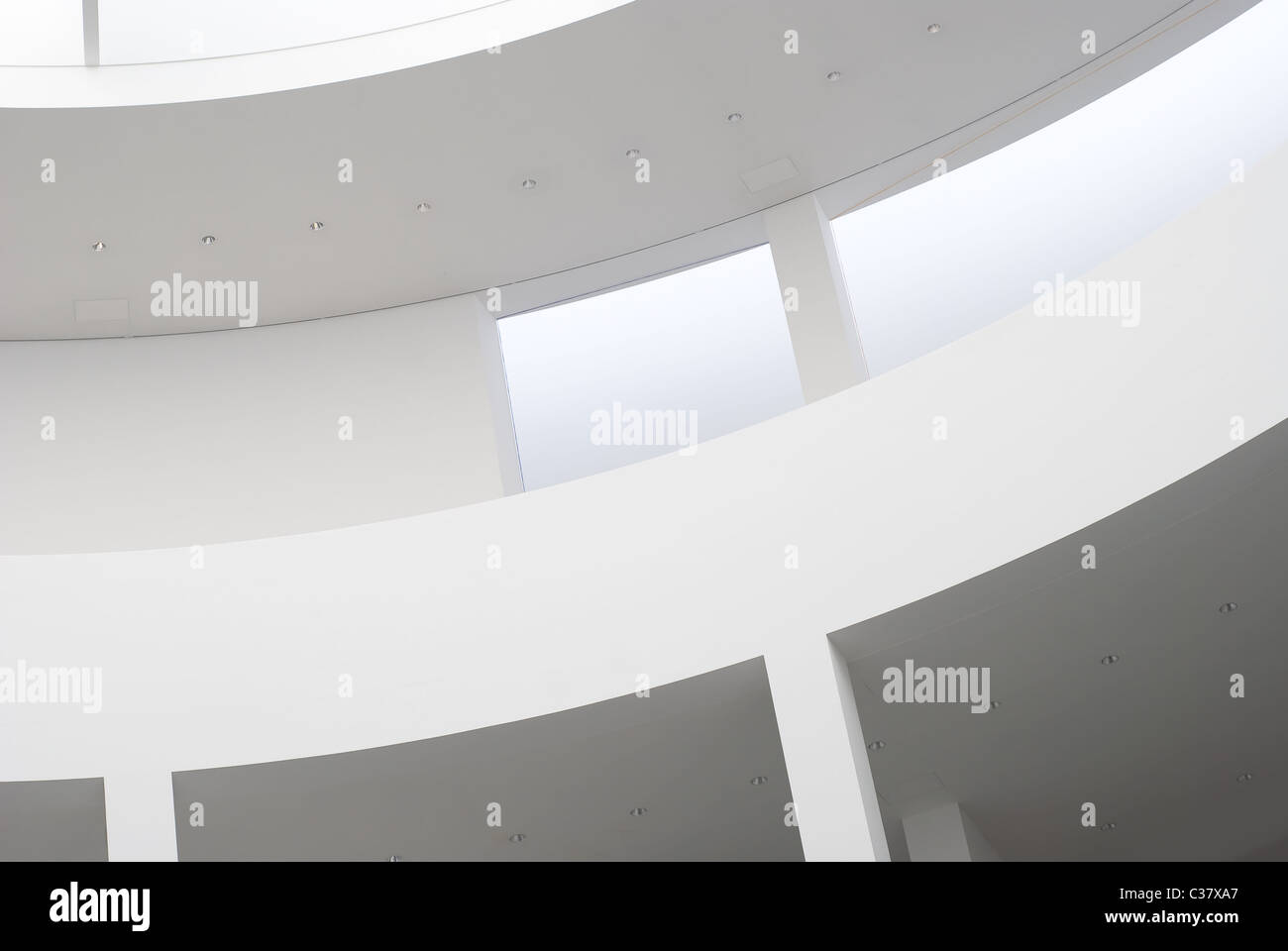Modern Architecture Interior with Curved Walls Stock Photo - Alamy