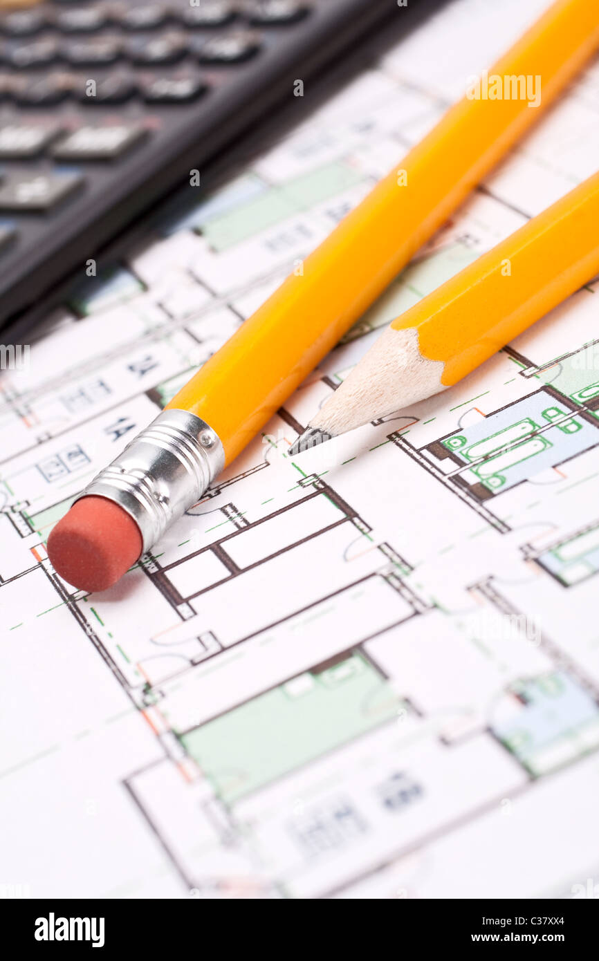 Architect pencil drawings hi-res stock photography and images - Alamy