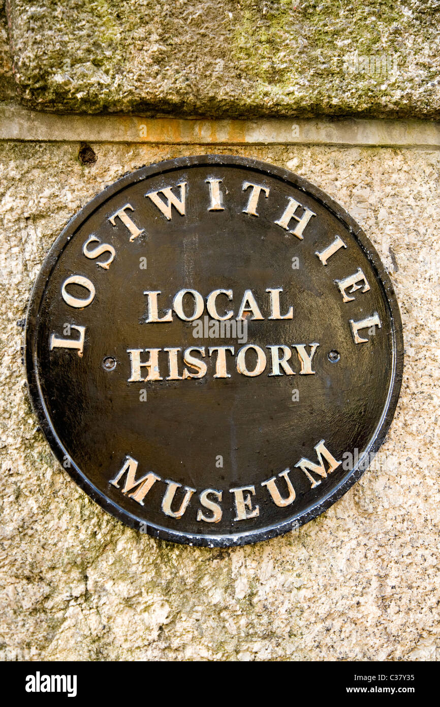 Plaque for the local history museum in Lostwithiel, Cornwall. UK Stock ... Plaque for the local history museum in Lostwithiel, Cornwall. UK Stock ...