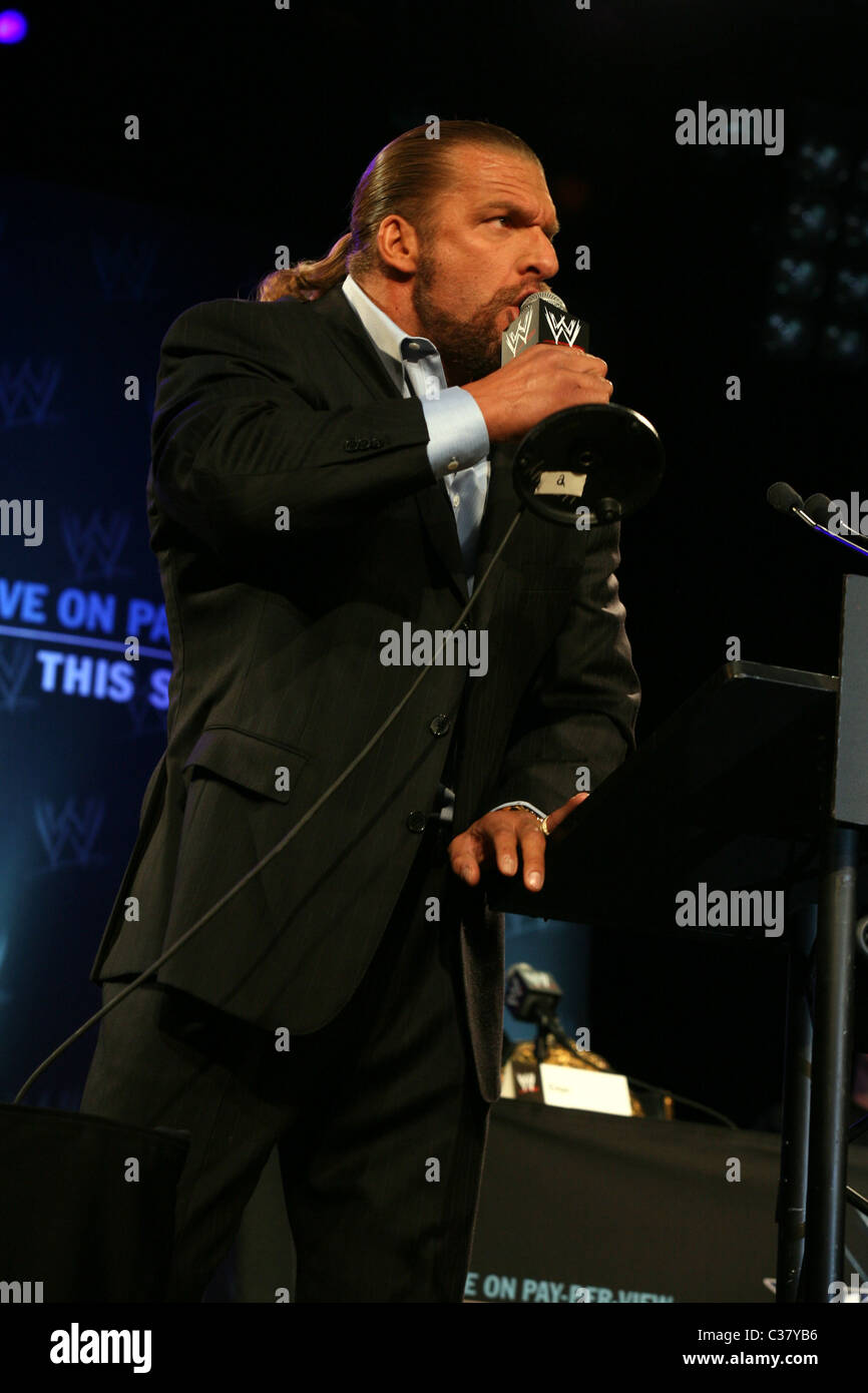 Triple H WrestleMania 25th anniversary press conference at the Hard ...