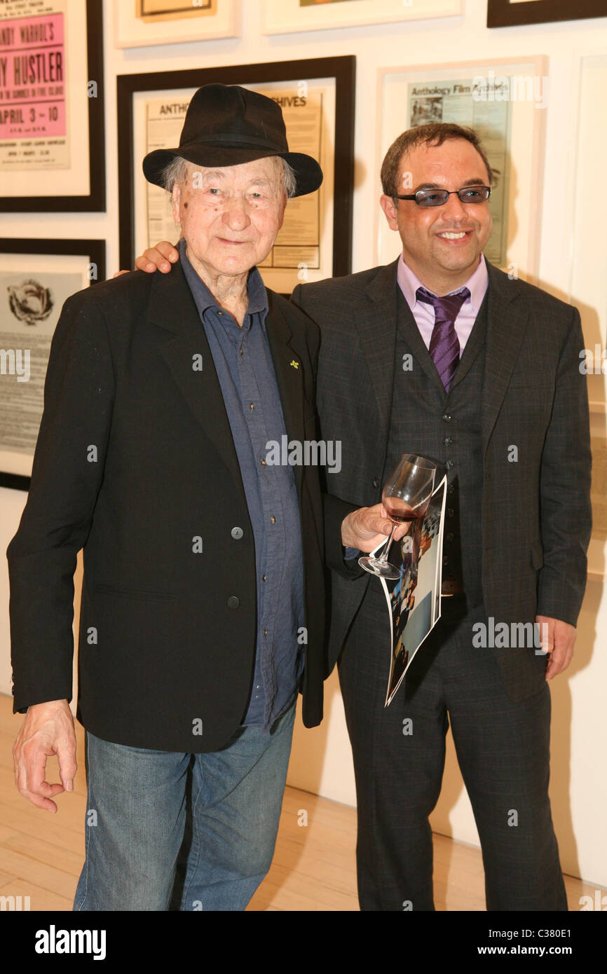 Artist Jonas Mekas and owner of the Maya Stendhal Gallery Harry ...