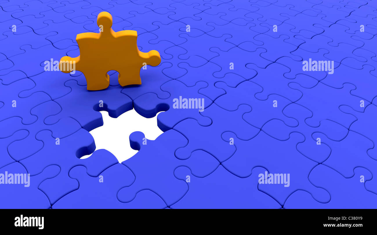 3D render of a jigsaw puzzle Stock Photo - Alamy