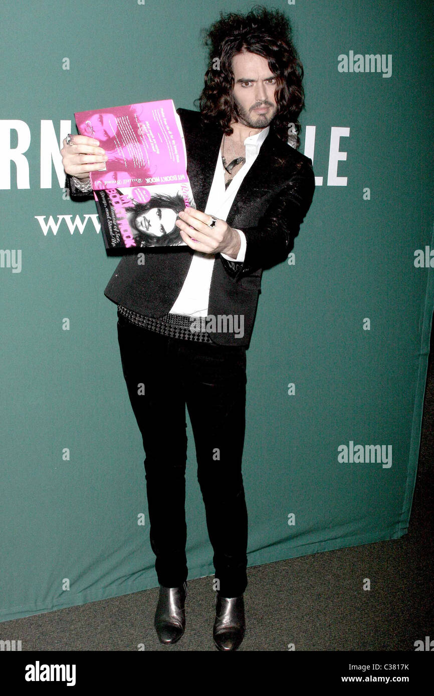 Russell Brand signs copies of his book 'Russell Brand: My Booky Wook ...