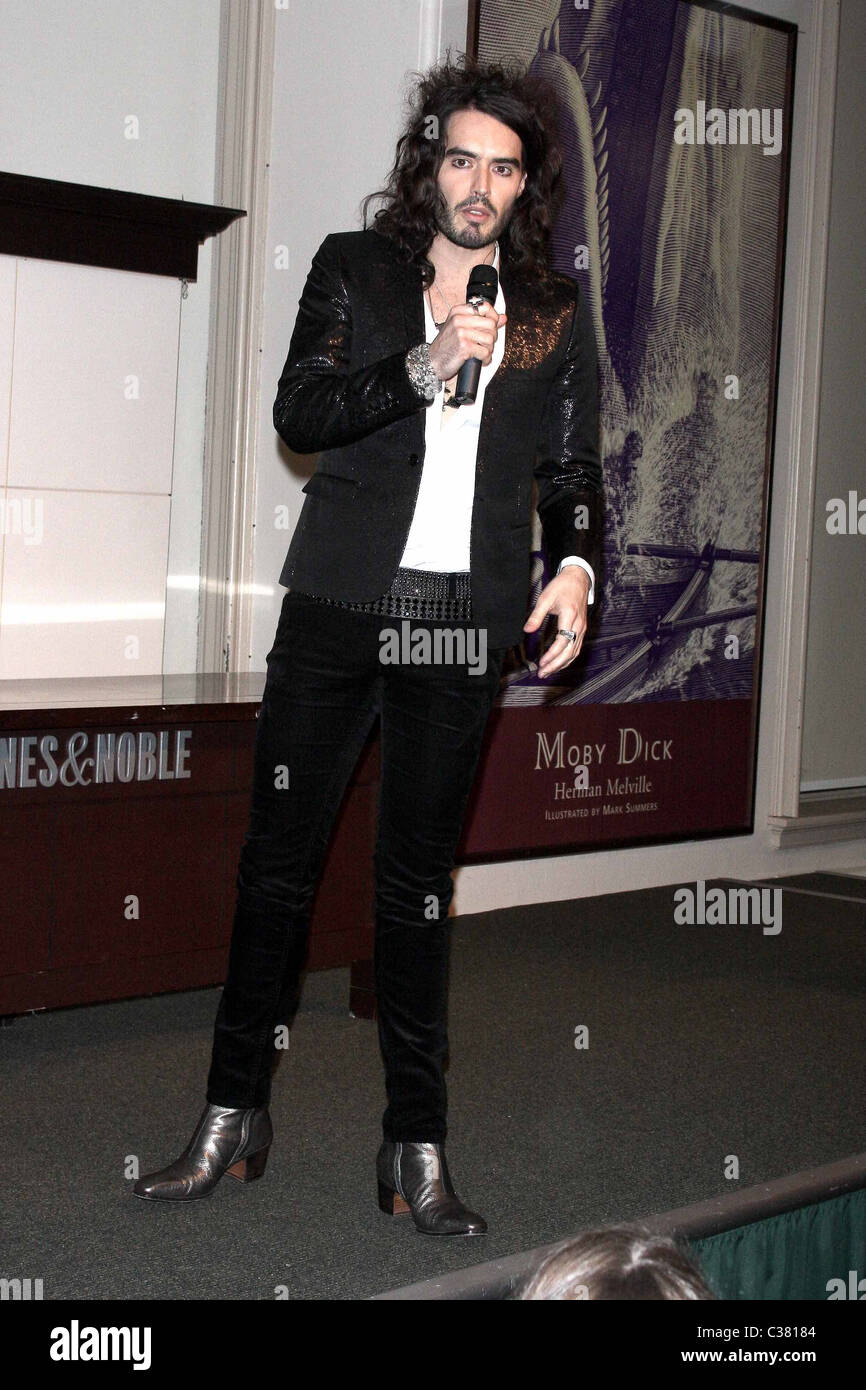 Russell Brand signs copies of his book 'Russell Brand: My Booky Wook ...