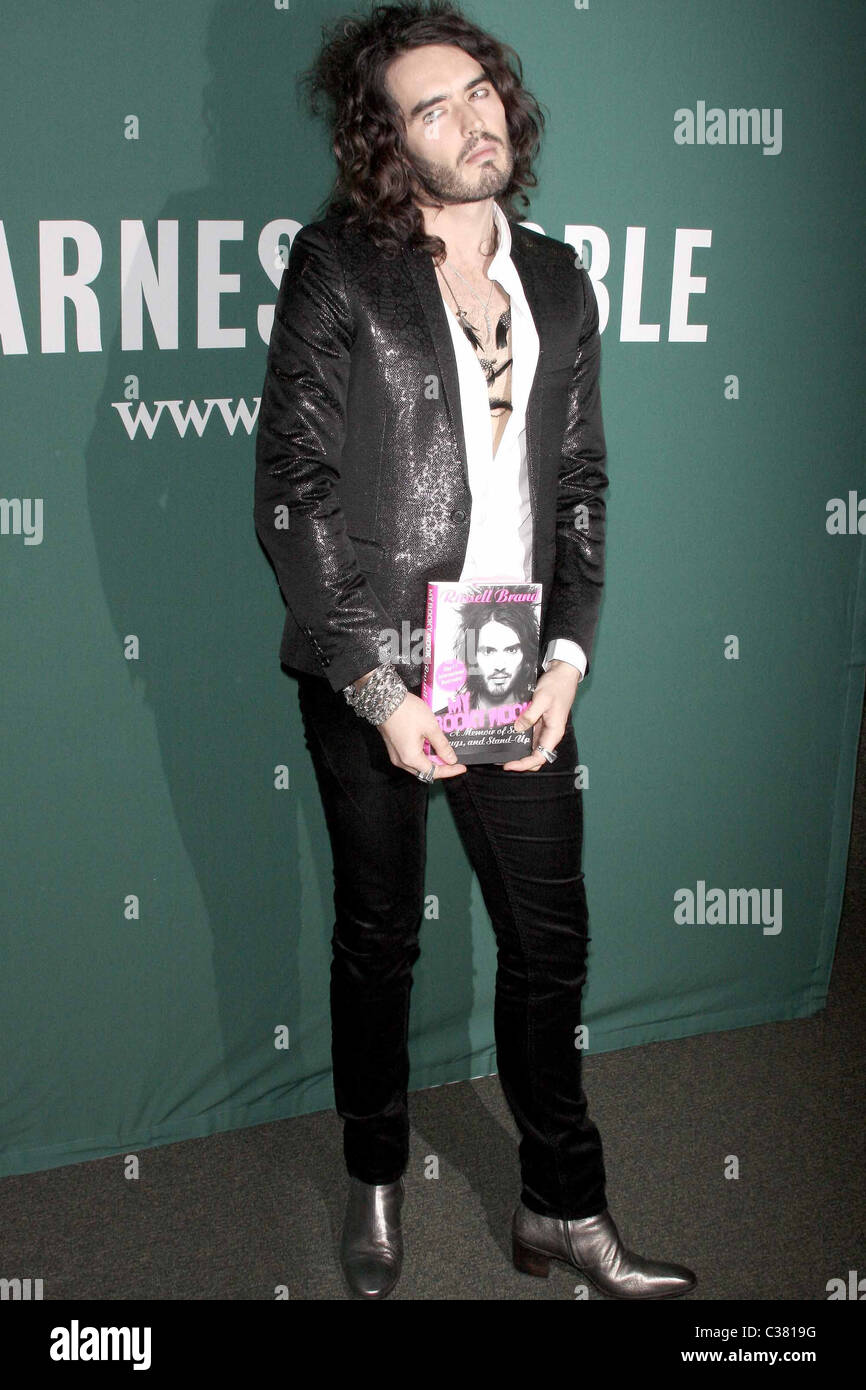 Russell Brand signs copies of his book 'Russell Brand: My Booky Wook ...