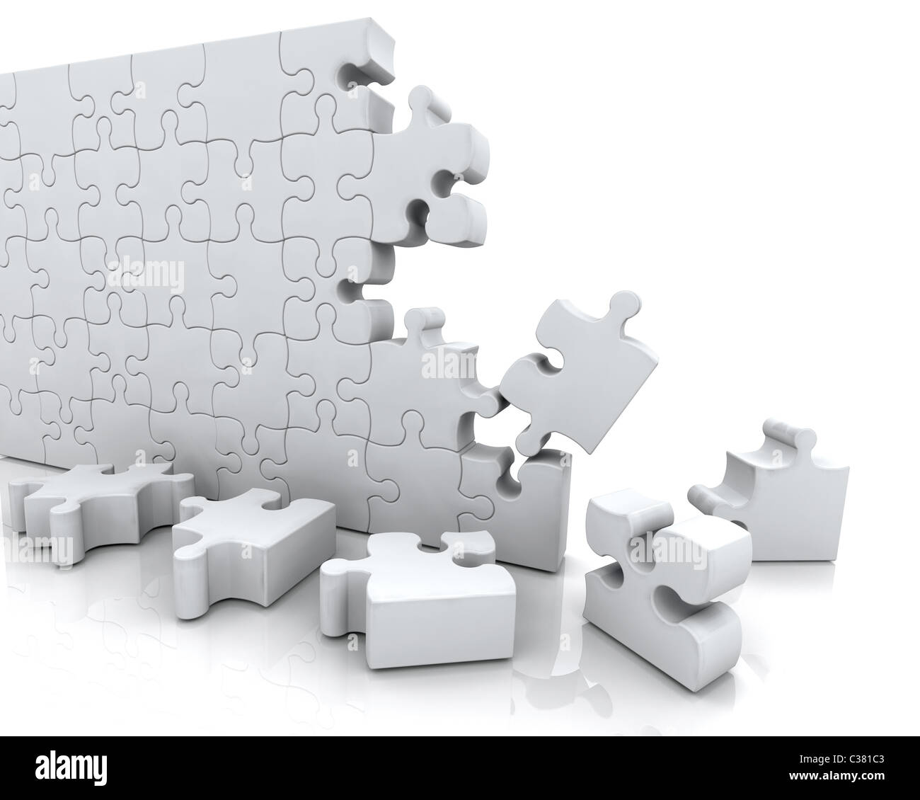 3D RENDER OF JIGSAW PUZZLE Stock Photo - Alamy