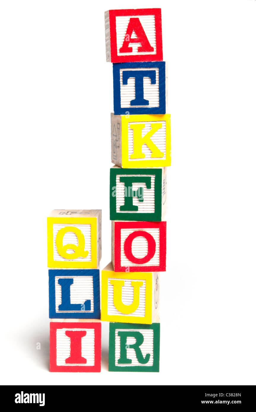 Colourful wood alphabet hi-res stock photography and images - Alamy