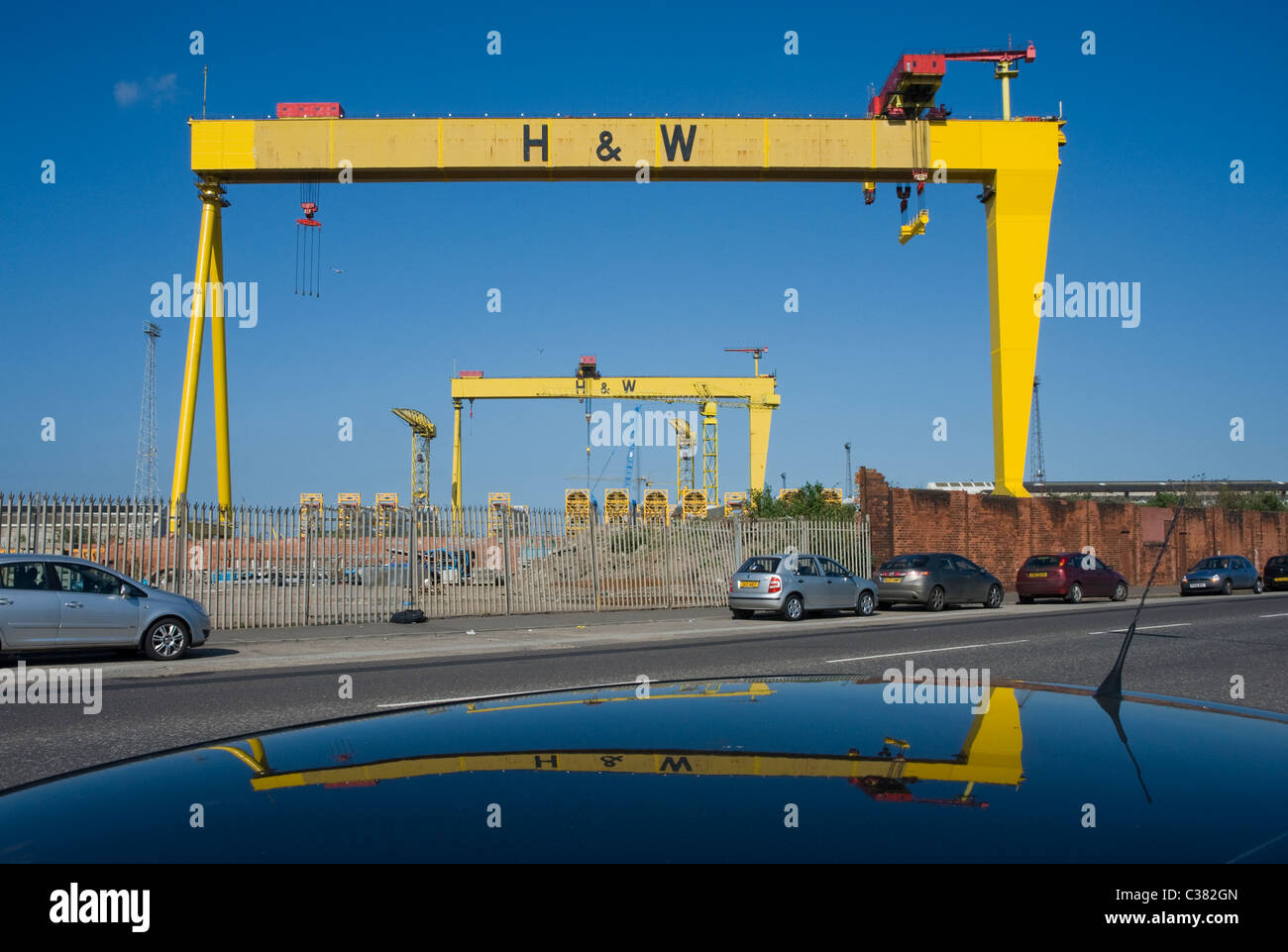 The gantry cranes, Samson & Goliath, Harland & Wolff, Belfast Stock ...
