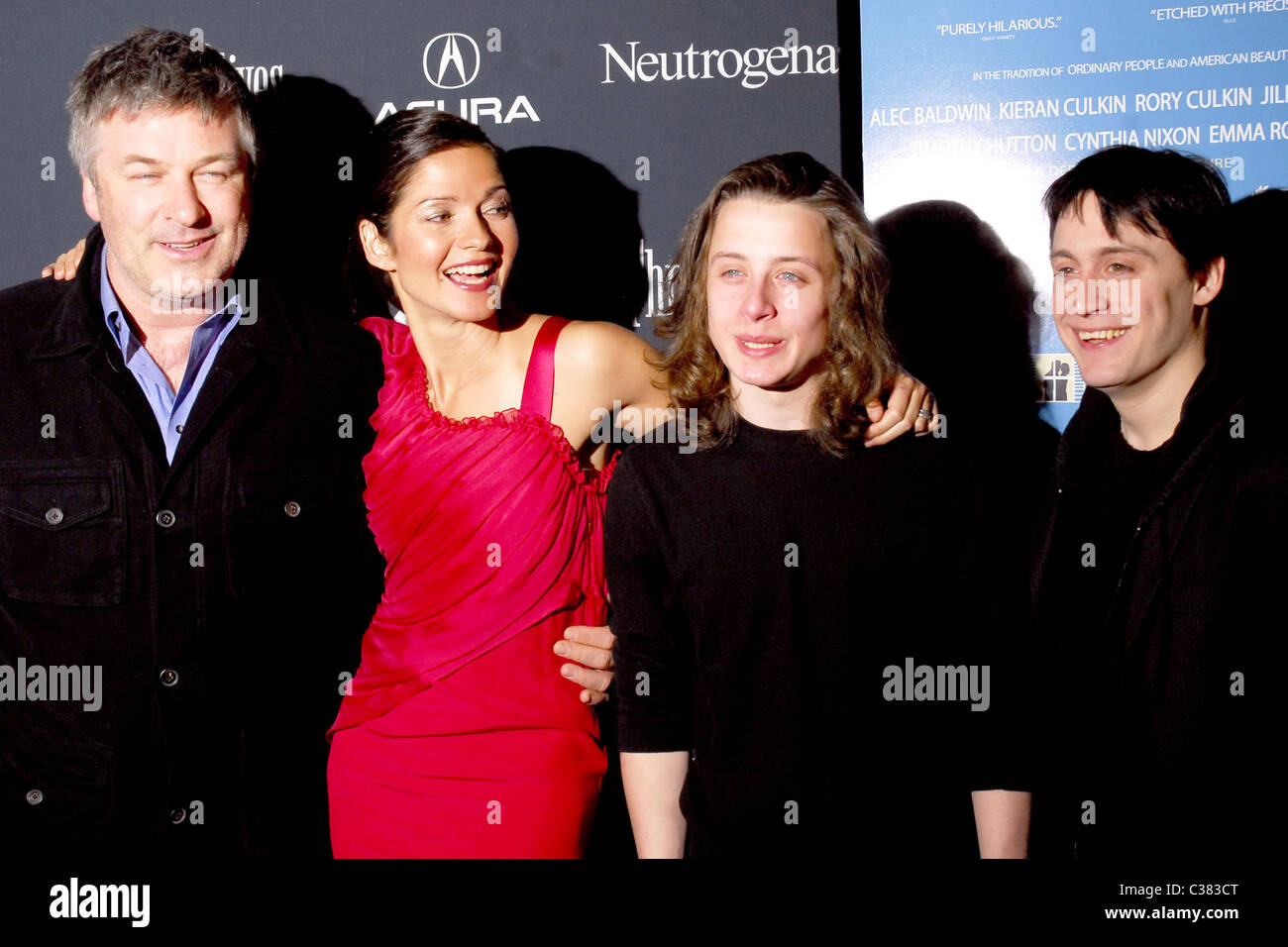 Alec Baldwin, Jill Hennessy, Rory Culkin and Kieran Culkin New York ...