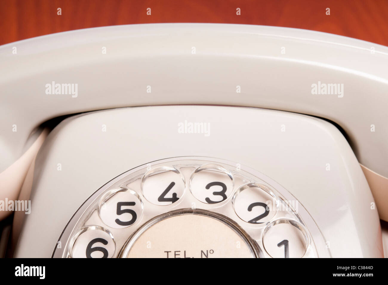 retro rotary dial telephone closeup detail Stock Photo - Alamy