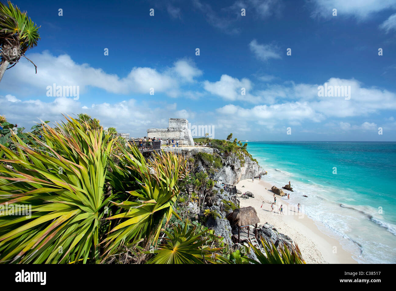 Archaelogical site of Maya, Tulum, El Castillo, Yucatan, Mexico ...