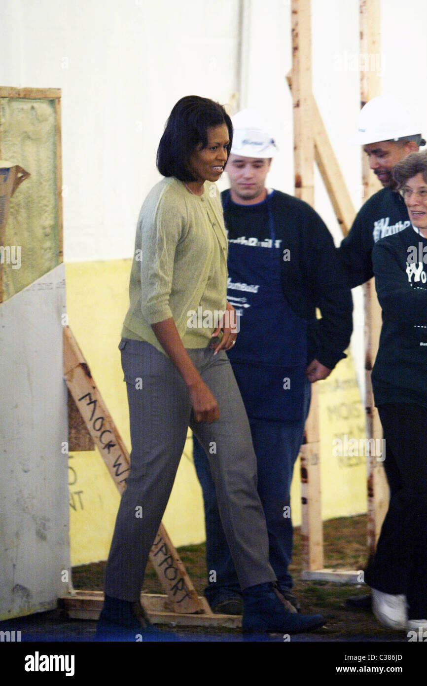 First Lady Michelle Obama toured an energy-efficient home construction ...
