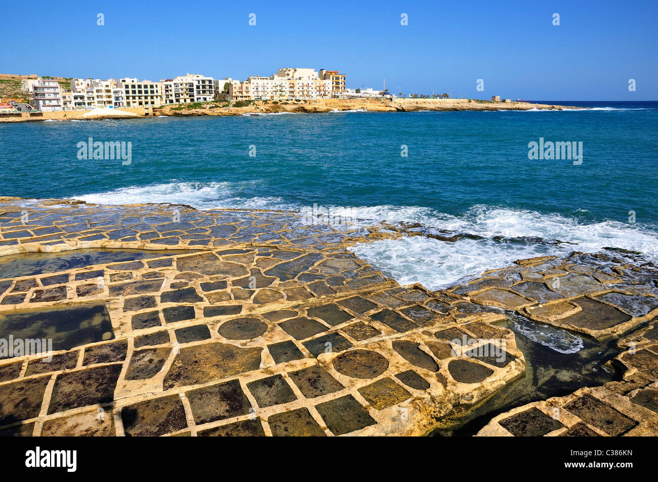 Salt pad in Marsaskala, Malta. Europe Stock Photo - Alamy