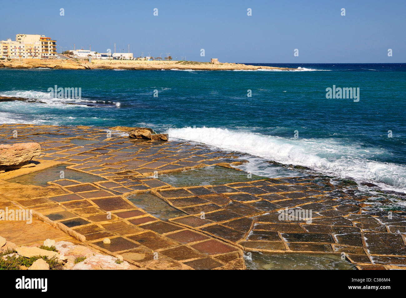 Salt pad in Marsaskala, Malta. Europe Stock Photo - Alamy