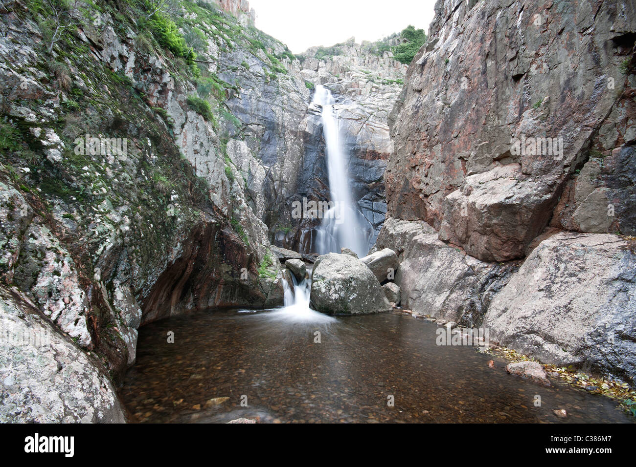 Sa spendula waterfall villacidro sardinia hi-res stock photography and ...
