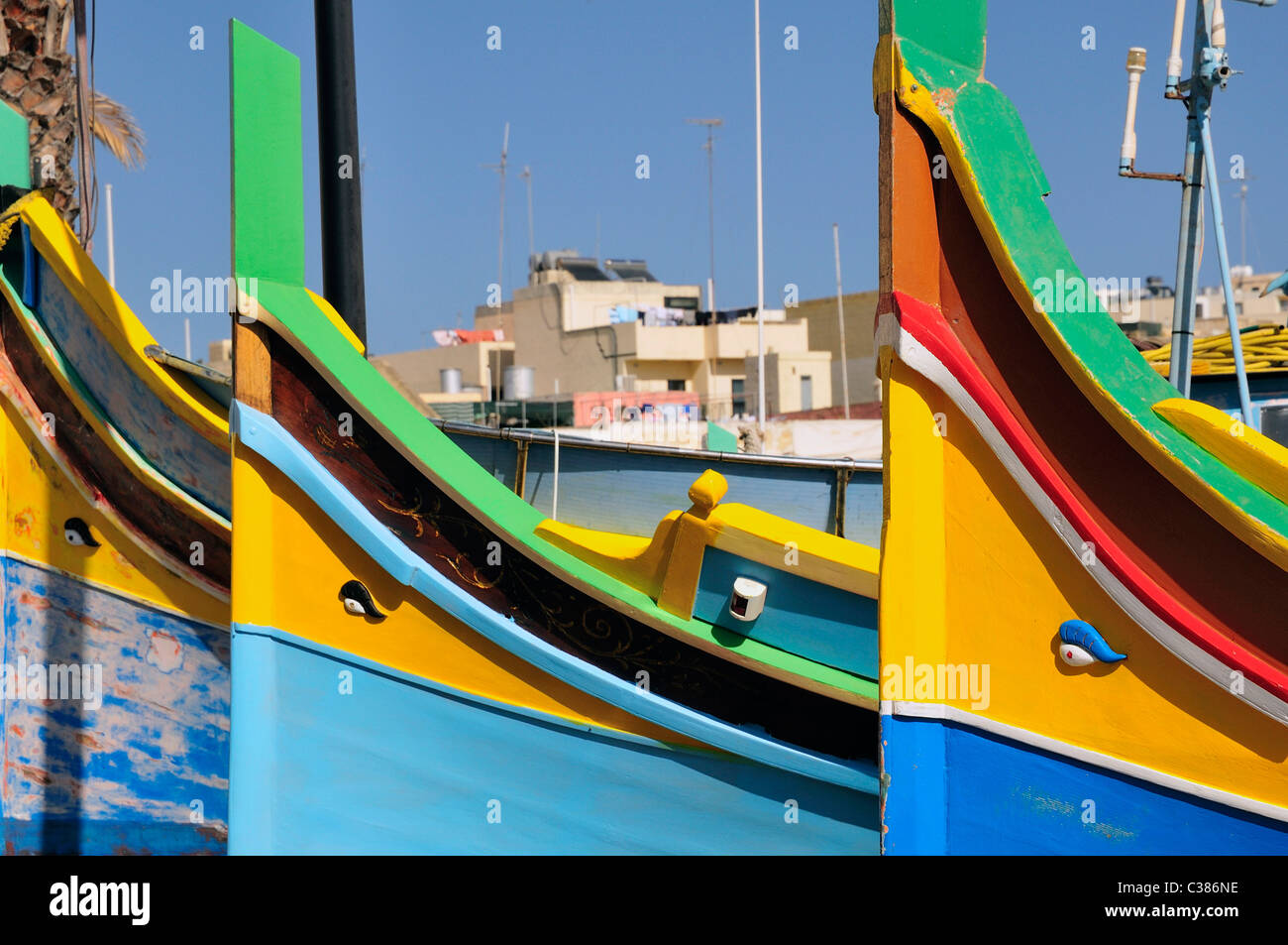 Typical fisherman boat, Marsaxlokk. Malta. Europe Stock Photo - Alamy