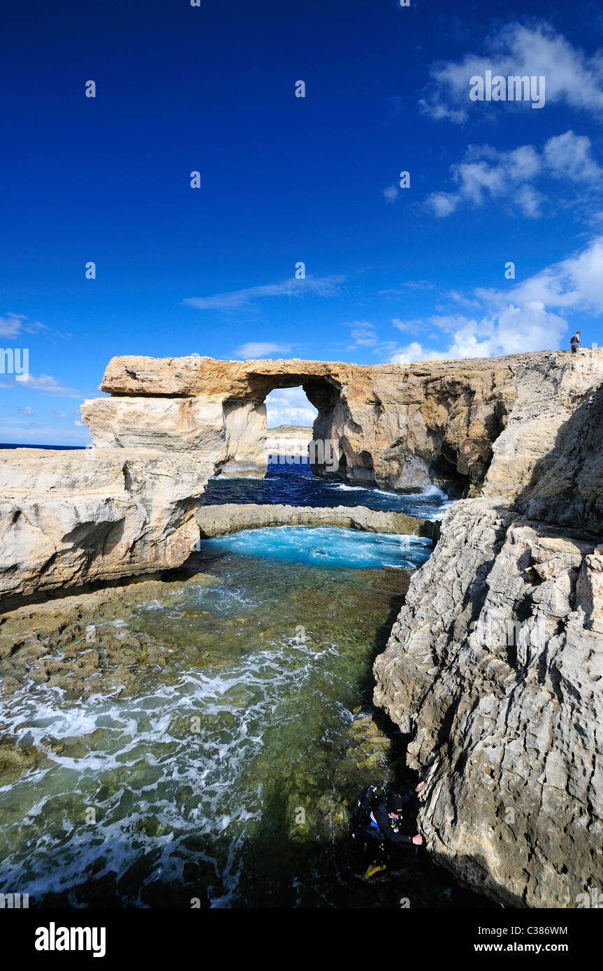 Azure window vertical malta hi-res stock photography and images - Alamy