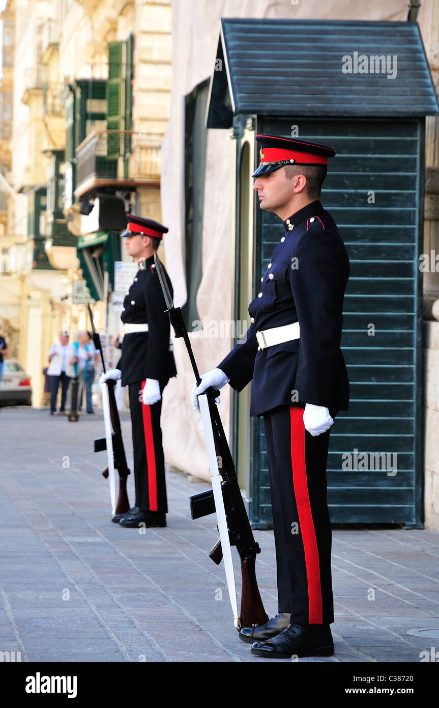 Guards at Grand Masters palace, Valletta, Malta, Europe Stock Photo - Alamy