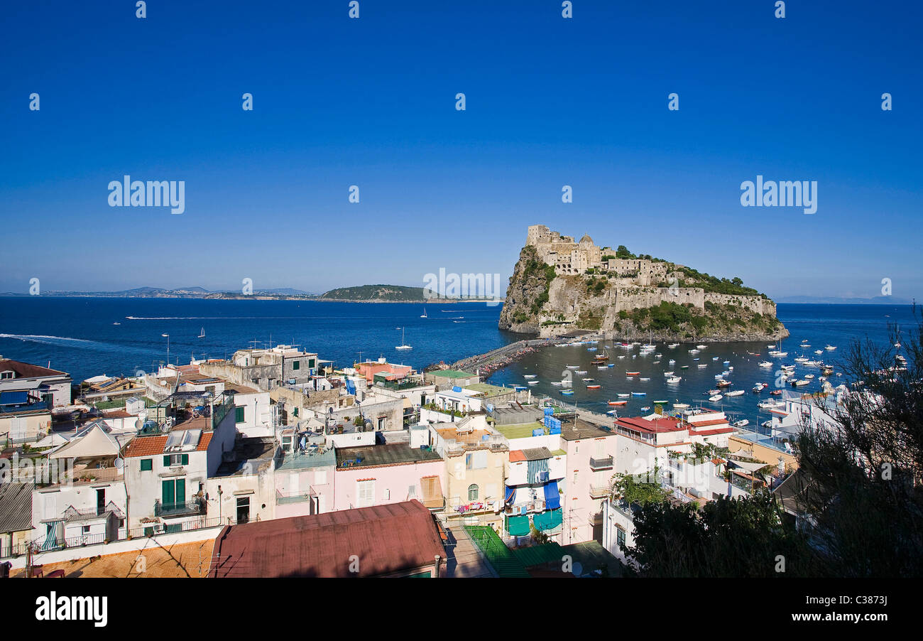 Aragonese castle, Ischia island,Campania,Italy,Europe Stock Photo - Alamy