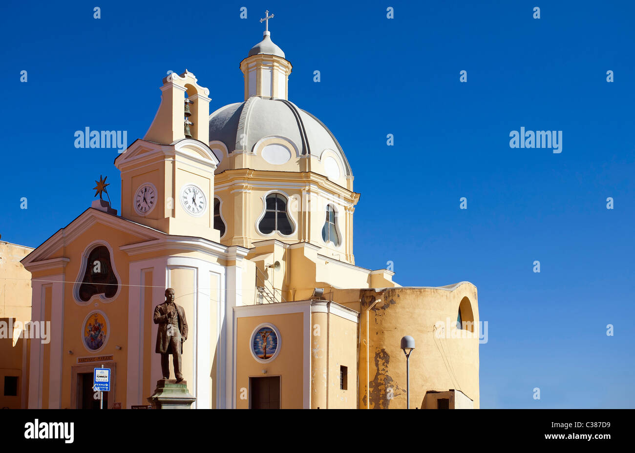 Santa Maria delle Grazie church, Procida island, Campania, Italy ...