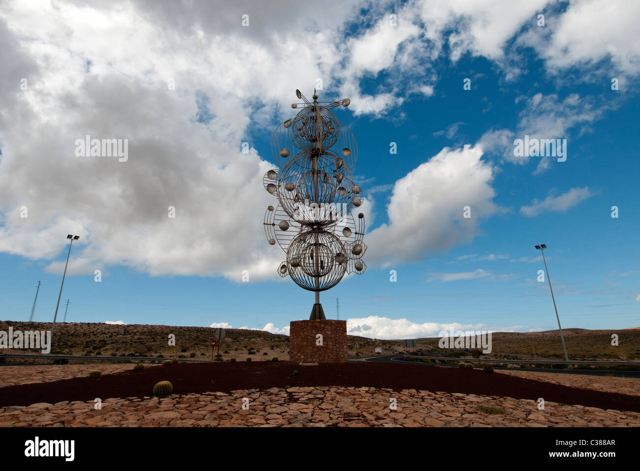 wind mobile statue on the roundabout near Costa Calma Fuerteventura ...