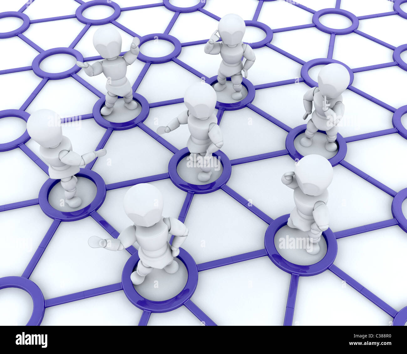 3d render of business people networking Stock Photo - Alamy