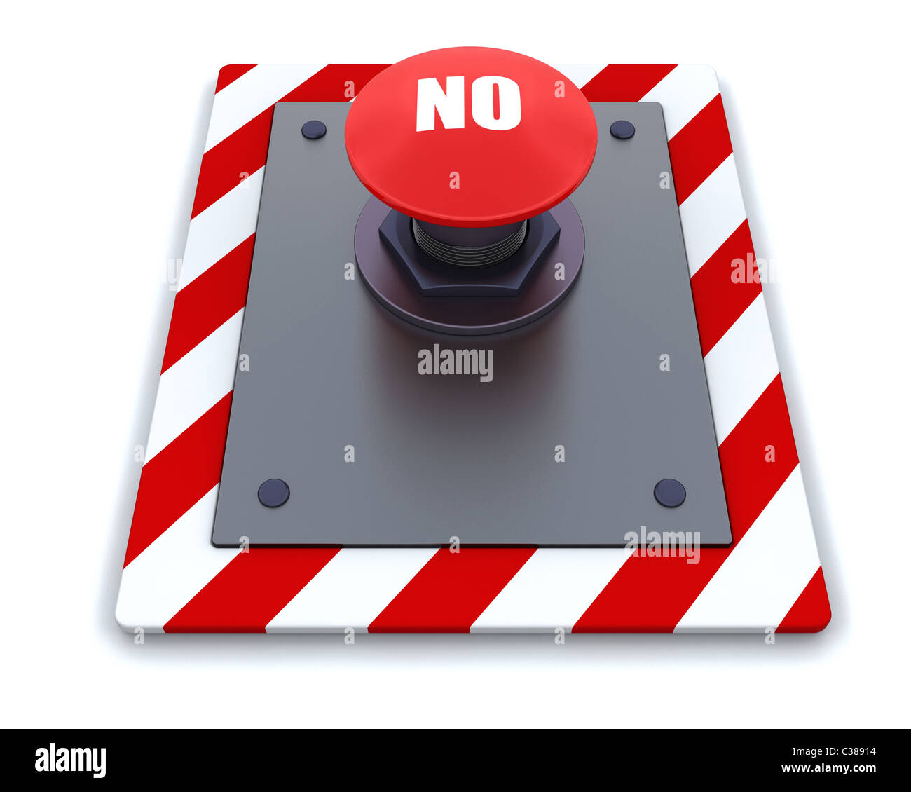 3d render of push button with symbol Stock Photo - Alamy