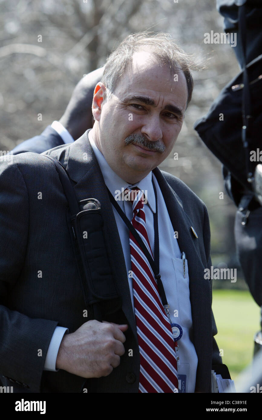 David Axelrod US President Barack Obama speaks about AIG on the South ...