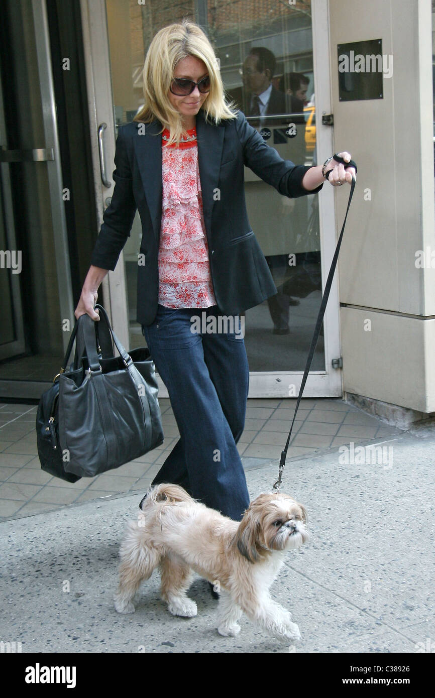Kelly Ripa leaving ABC studios with her dog Chewie New York City, USA ...