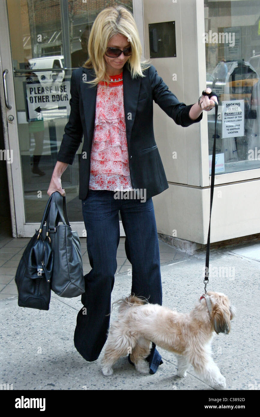 Kelly Ripa leaving ABC studios with her dog Chewie New York City, USA ...