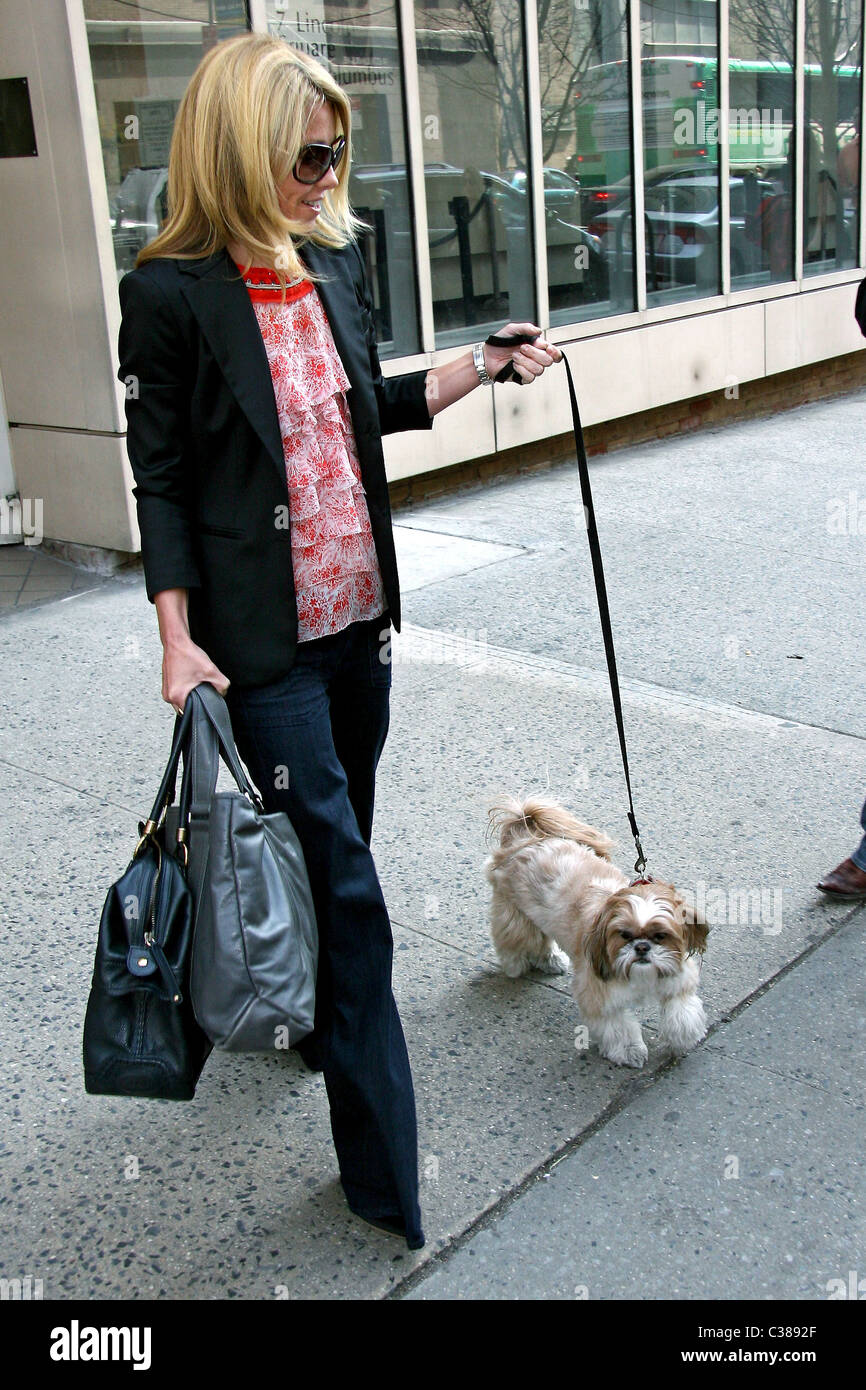 Kelly Ripa leaving ABC studios with her dog Chewie New York City, USA ...