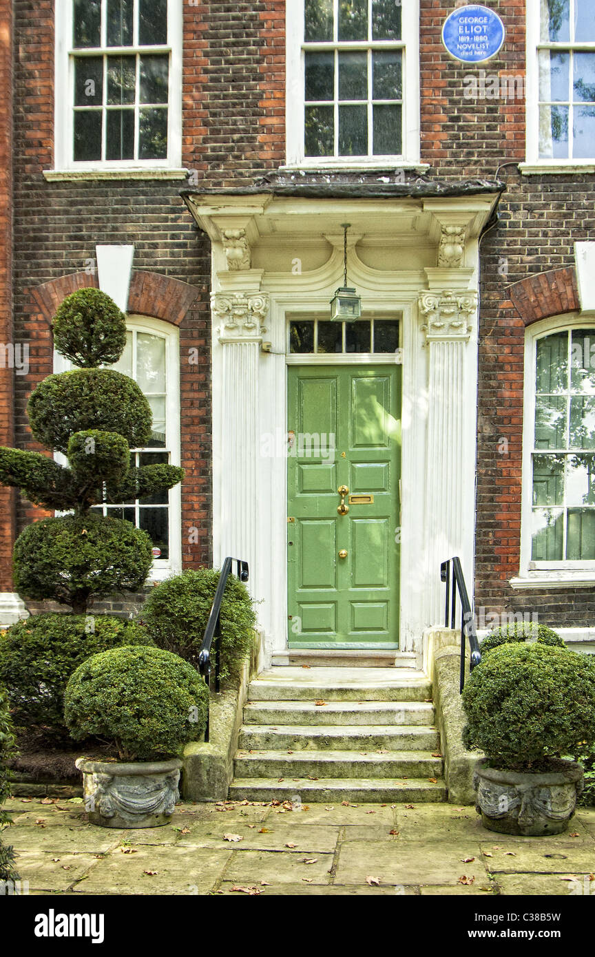 House in Chelsea where George Eliot lived for a short time and died ...