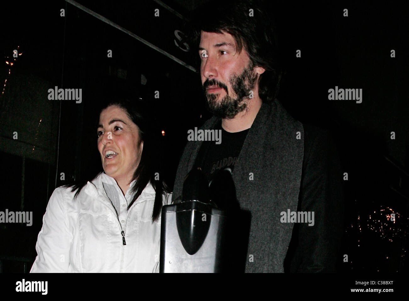 A drunk-looking Keanu Reeves leaving Il Sole in West Hollywood Los ...