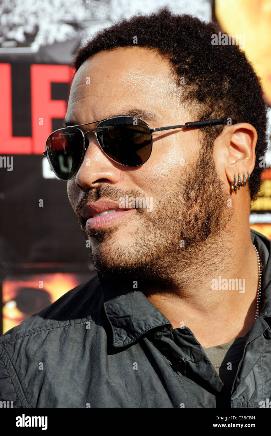 Lenny Kravitz before performing a special private live concert in Paris ...