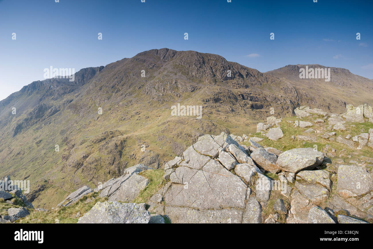 Bowfell from Rossett Pike, Lake District, Cumbria Stock Photo - Alamy