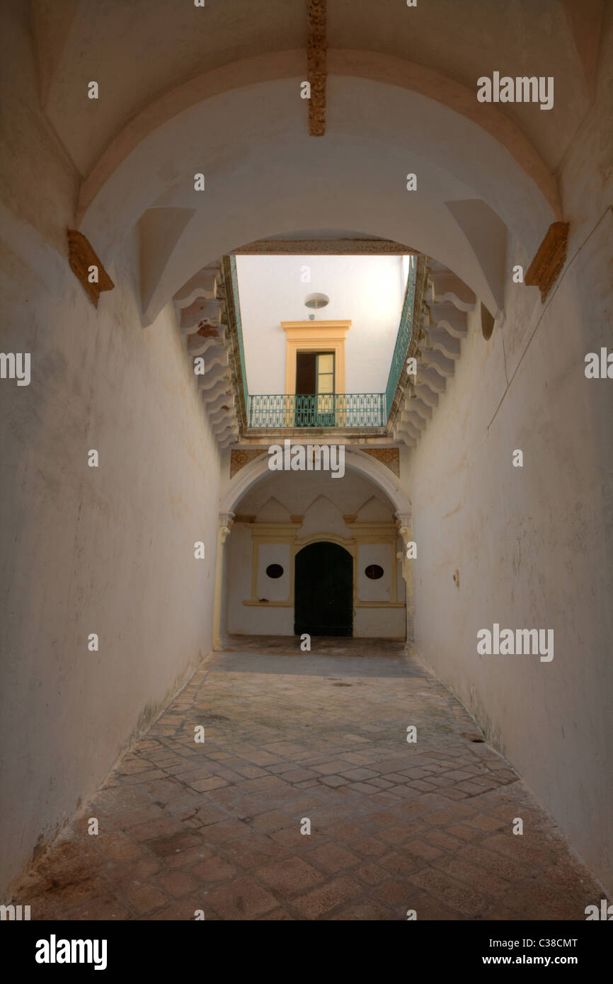 Atrium, old house, Gallipoli, Apulia, Italy, Europe Stock Photo - Alamy