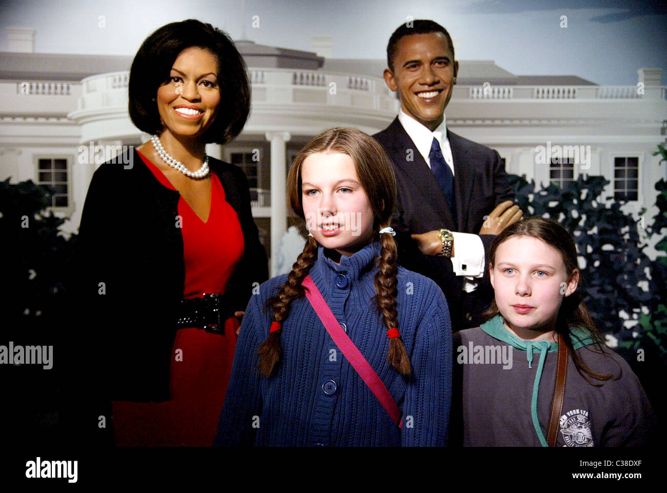 Wax replicas of Michelle Obama and President Barack Obama Unveiling of ...