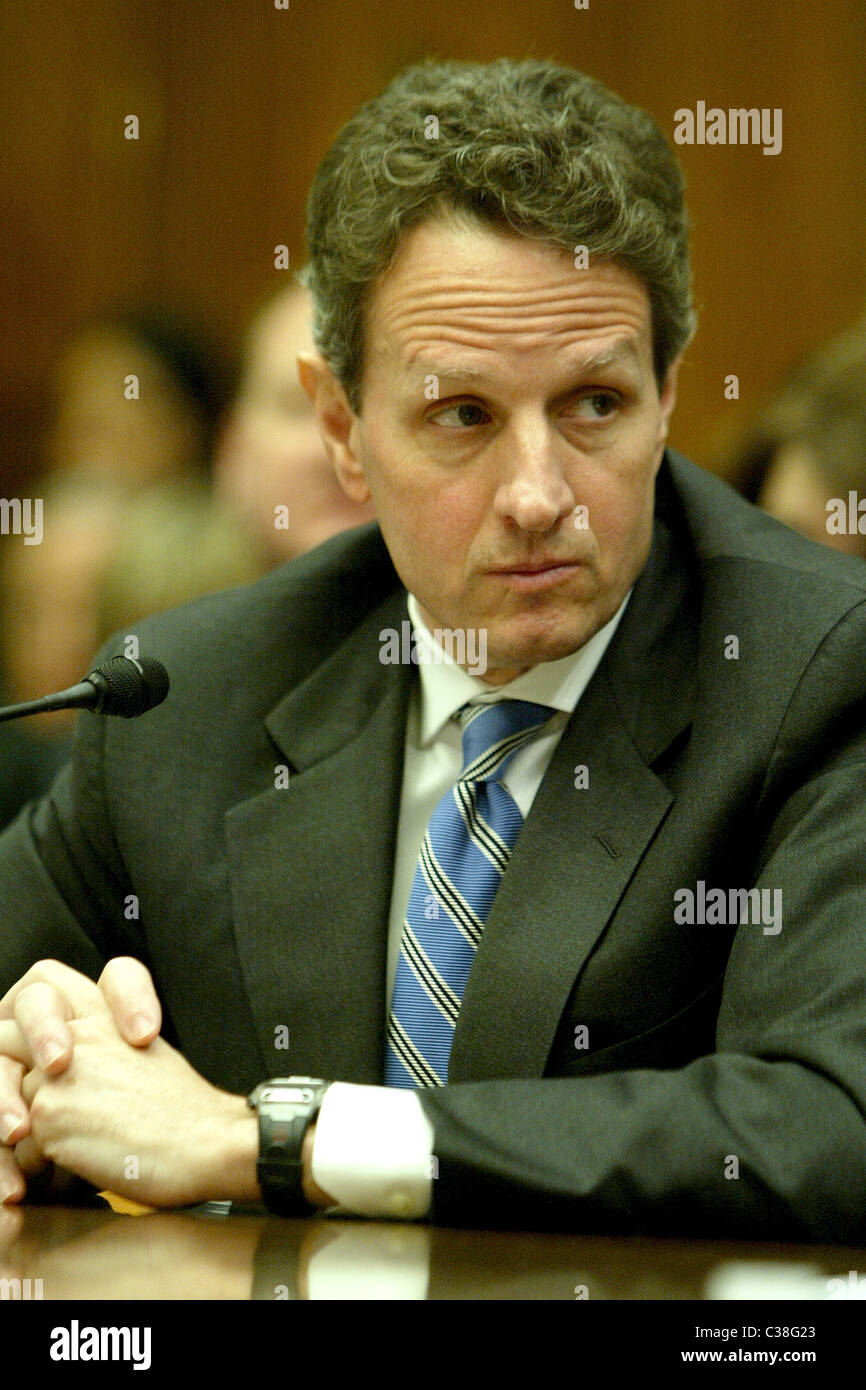 United States Secretary of the Treasury Timothy Geithner testifying ...