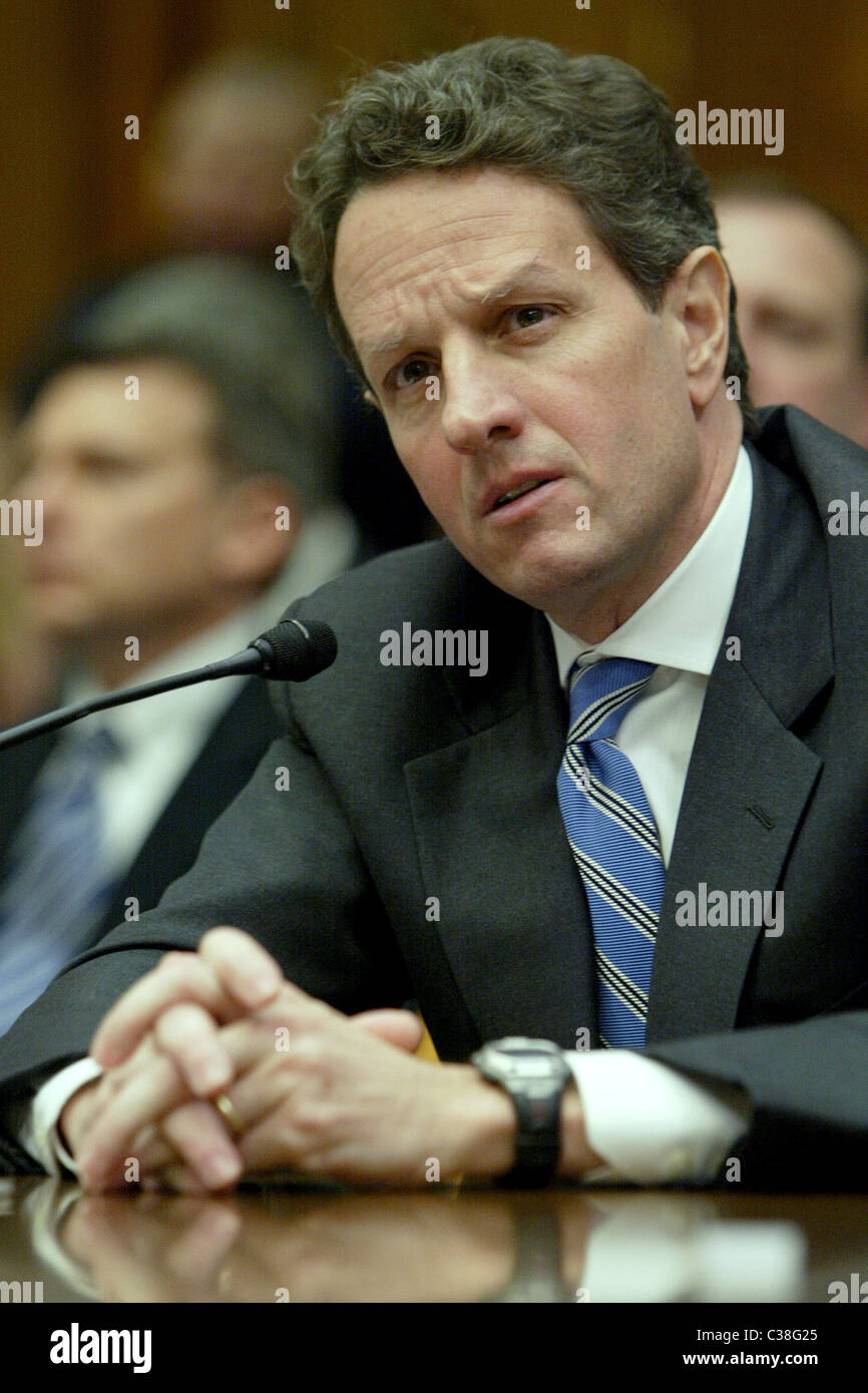 United States Secretary of the Treasury Timothy Geithner testifying ...