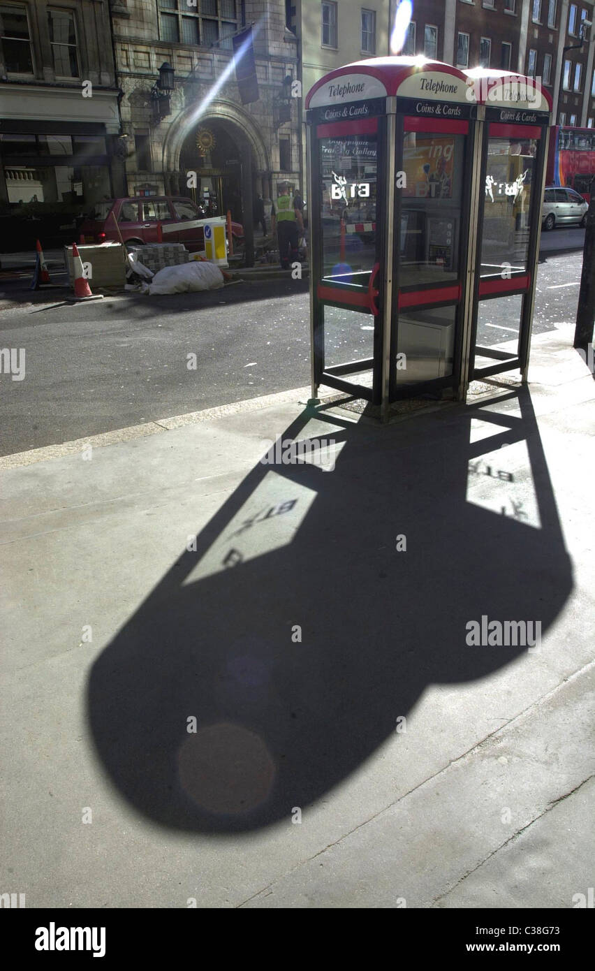 A BT phonebox in Central London Stock Photo - Alamy