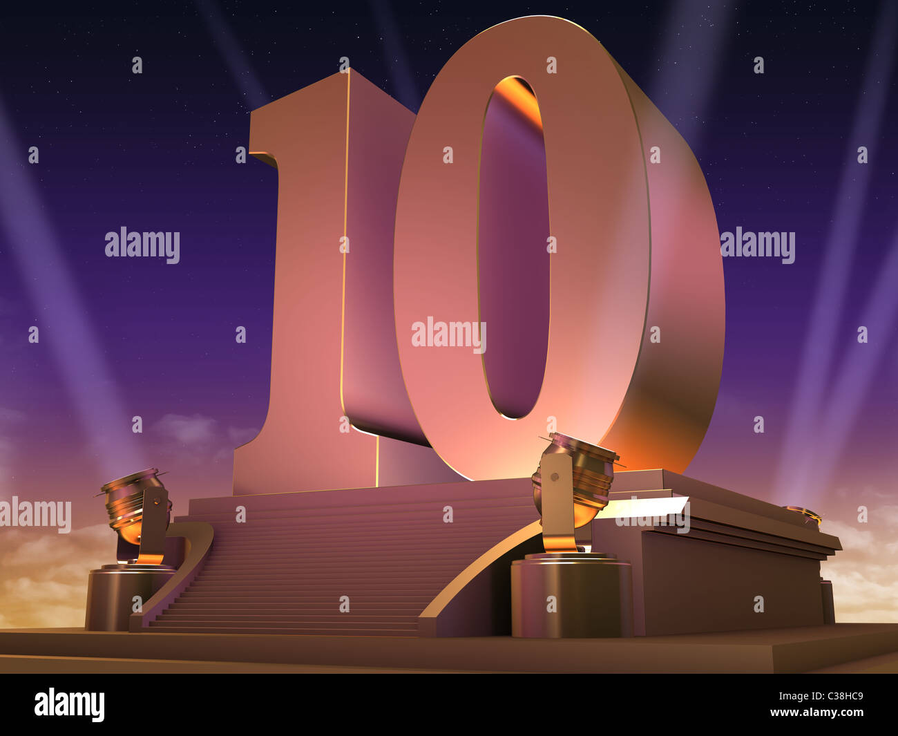 Gold number 10 hi-res stock photography and images - Alamy