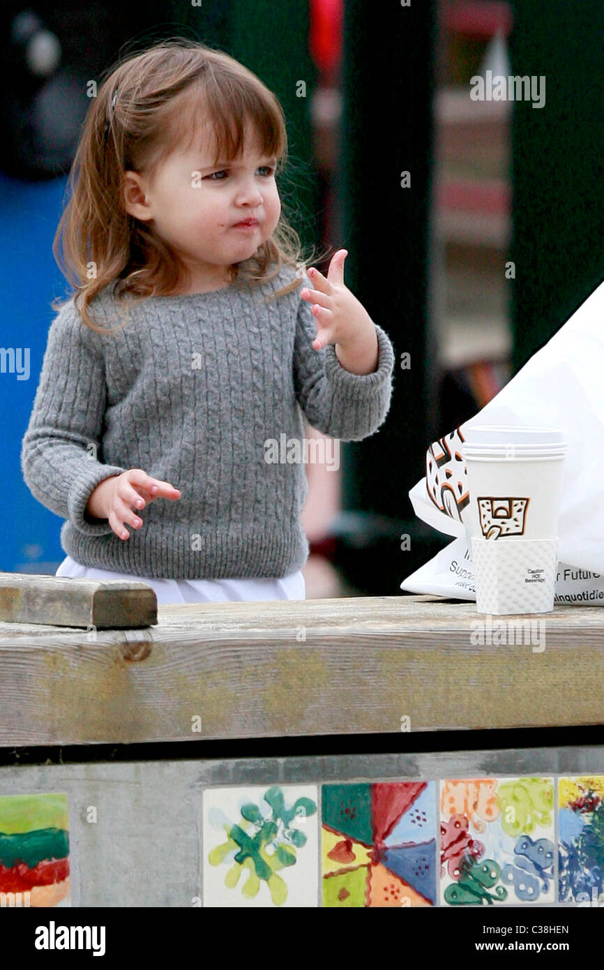 Frances Pen at Coldwater Canyon Park in Beverly Hills with her mother ...