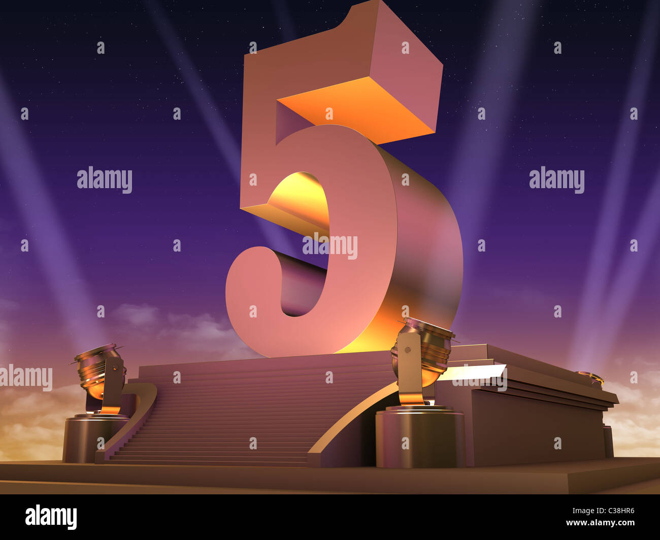 Golden number 5 hi-res stock photography and images - Alamy
