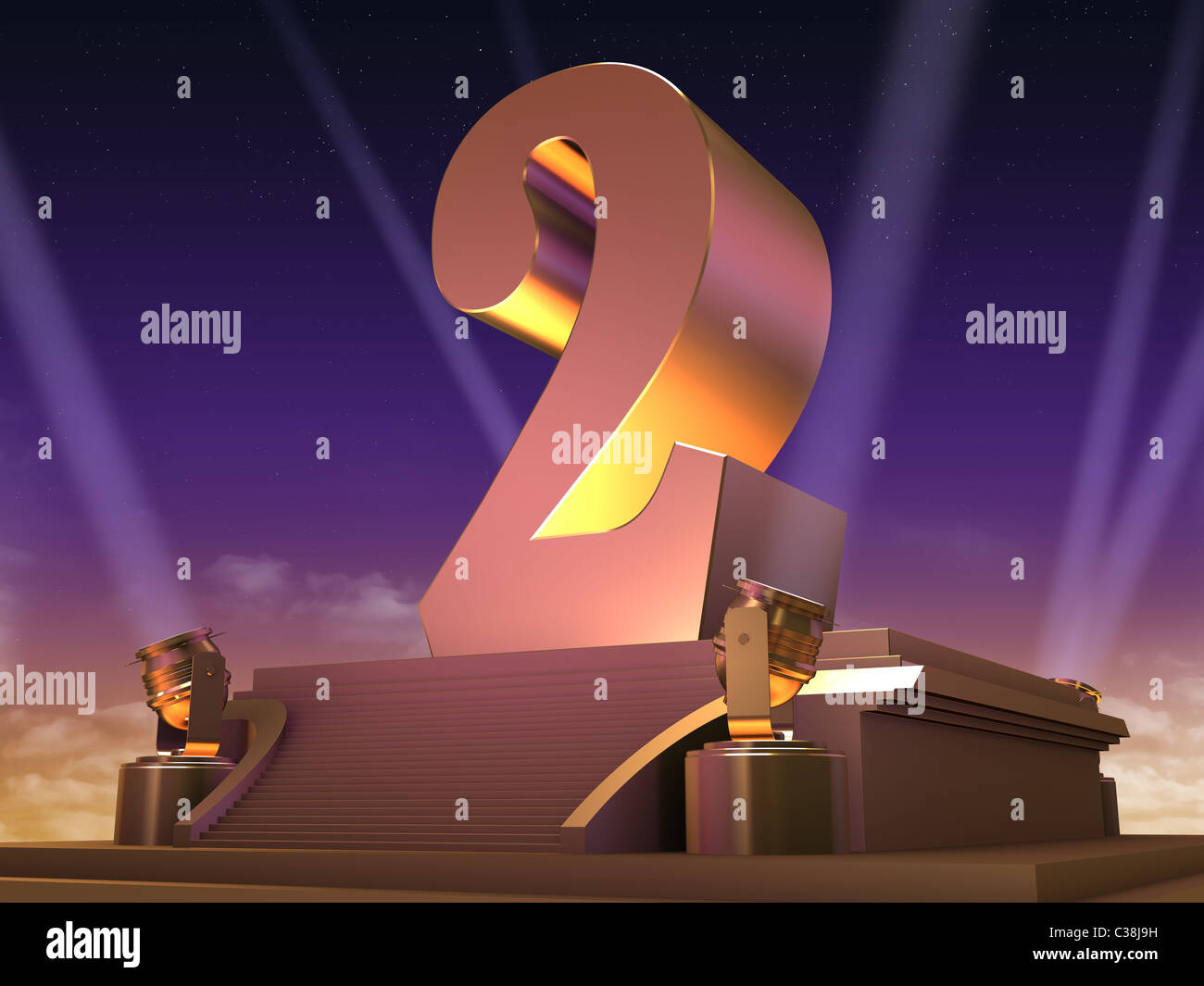 Number 2 golden number 2 hi-res stock photography and images - Alamy