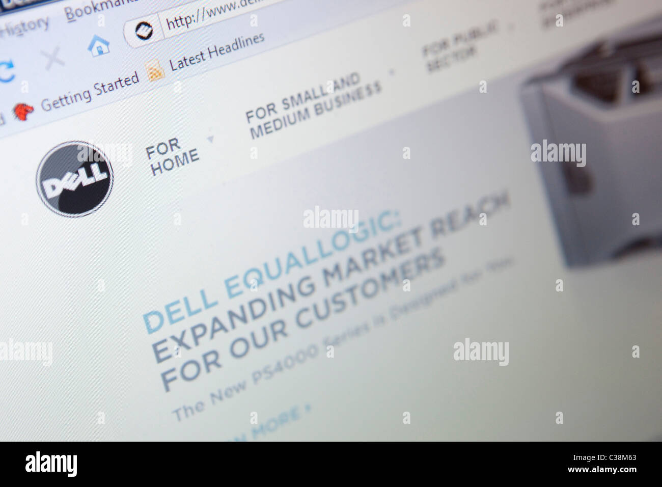 Illustrative image of the Dell website Stock Photo - Alamy