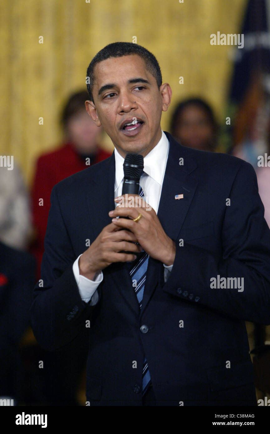 U.S. President Barack Obama holds a town hall-style meeting to discuss ...